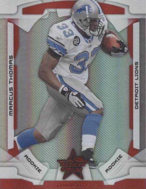 2008 Leaf Rookies & Stars Longevity - Rookie Marcus Thomas #160 Ruby ...