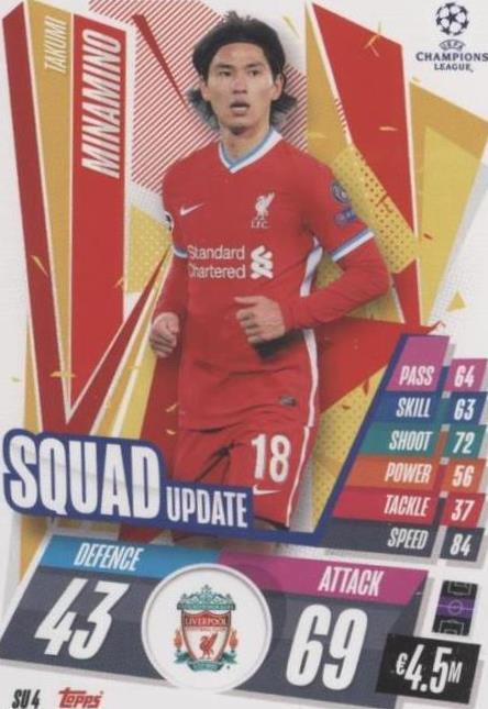 2020-21 Topps Match Attax UCL Extra - Squad Update #SU 4 Takumi ...