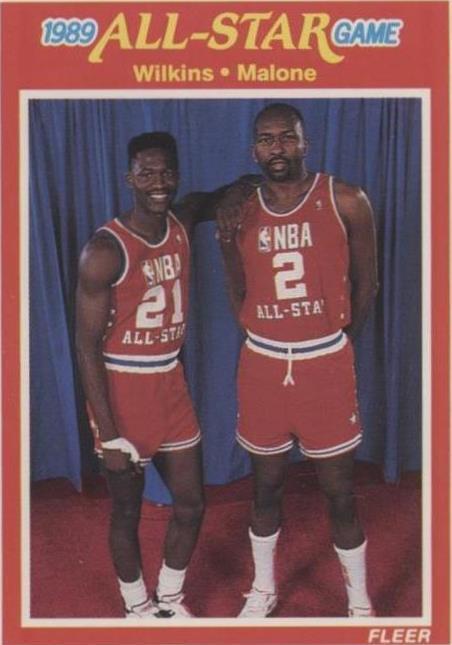 1989-90 Fleer - All-Star Game Dominique Wilkins, Moses Malone #165 for ...