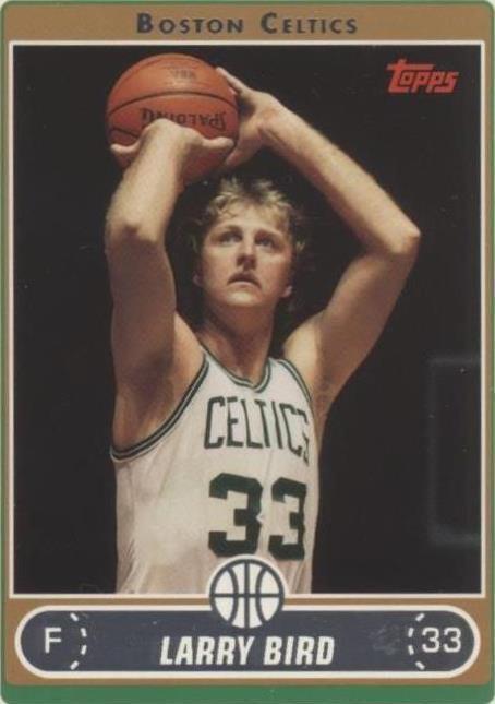 2006-07 Topps - Larry Bird #33 White Jersey Shooting with Black Background for sale online | eBay