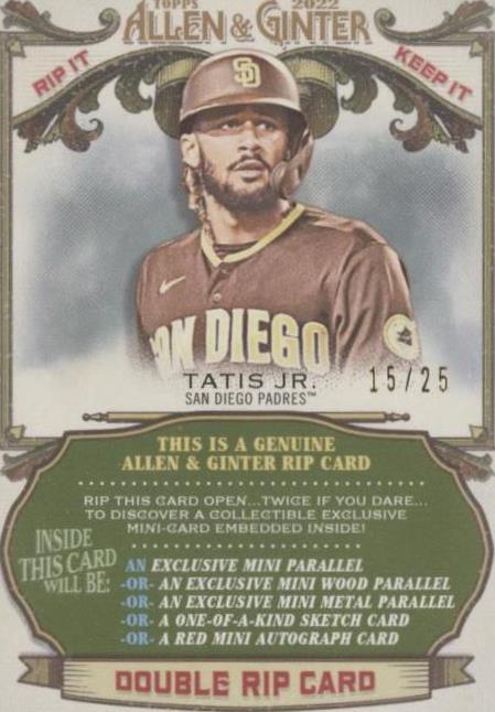 2022 Topps Allen & Ginter - Dual Rip Cards #DRC-TM Fernando Tatís Jr ...