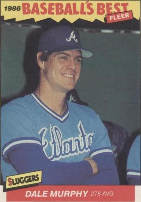 1986 Fleer Baseball's Best Sluggers vs. Pitchers - #24 Dale Murphy for ...