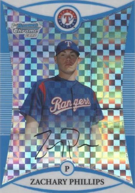2008 Bowman Chrome - Prospects Zach Phillips #BCP23 X-Fractor /275 (RC ...