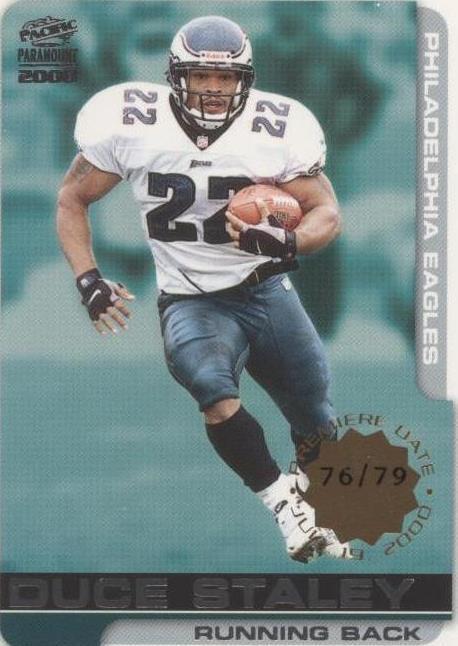 2000 Pacific Paramount - Duce Staley #184 Premiere Date /79 for sale ...