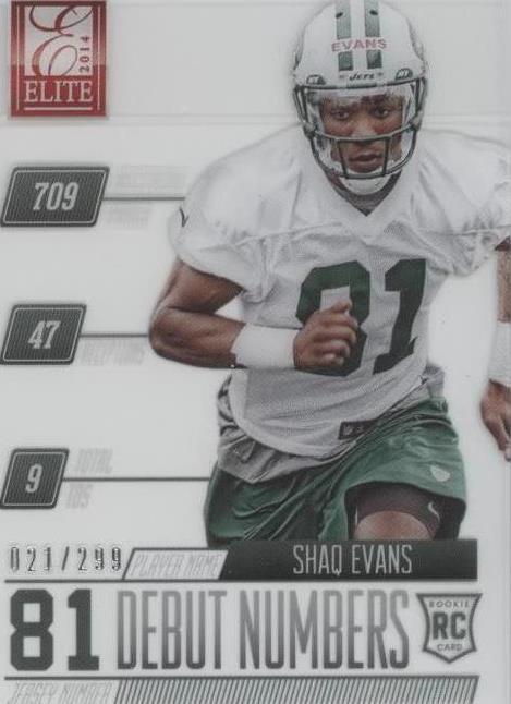2014 Panini Elite - Rookie Debut Numbers #RN-12 Shaquelle Evans /299 ...