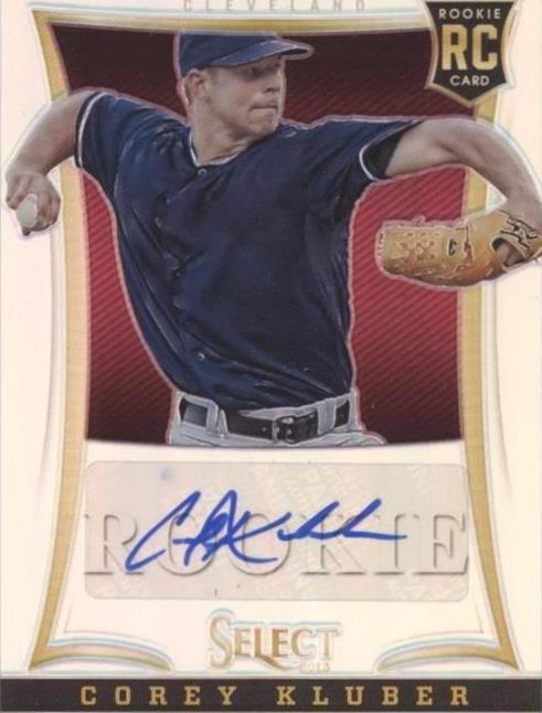2013 Panini Select - Rookie Autographs Silver Prizm #203 Corey Kluber ...