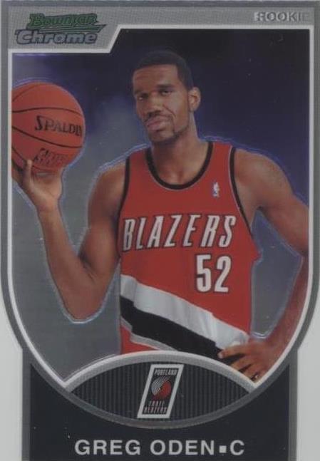 2007-08 Bowman Draft Picks & Stars - Chrome Rookie Greg Oden #152 ...