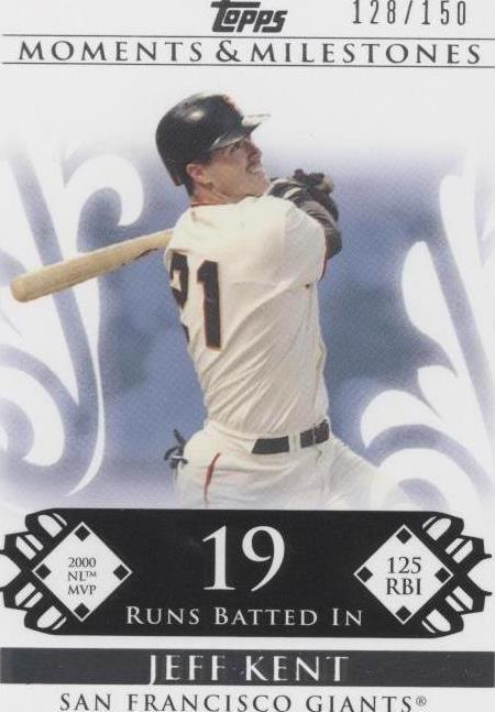 2008 Topps Moments & Milestones - 2000 NL MVP - 125 RBIs #122-19 Jeff ...