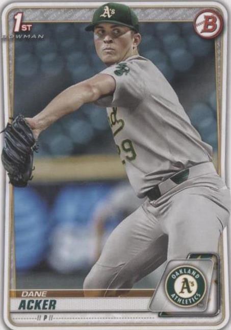 2020 Bowman Draft - Dane Acker #BD-8 (RC) for sale online | eBay