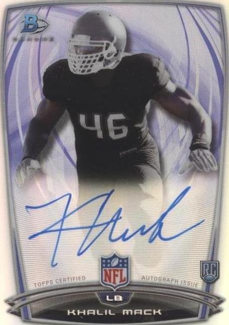 2014 Bowman - Rookie Chrome Refractor Autograph Khalil Mack #23 (AU, RC ...