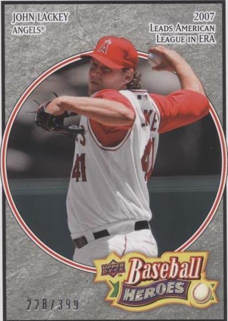 2008 Upper Deck Baseball Heroes - John Lackey #85 Charcoal /399 for ...