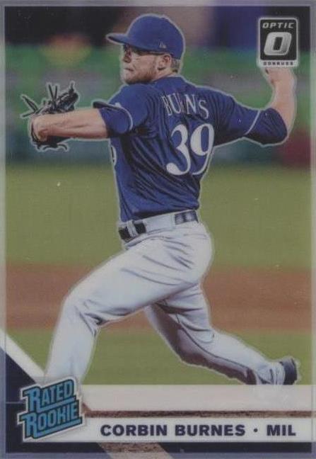 2019 Panini Donruss Optic - Rated Rookies Corbin Burnes #33 Holo Prizm ...