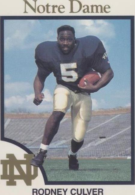 1990 Notre Dame 60 - #8 Rodney Culver (RC) for sale online | eBay