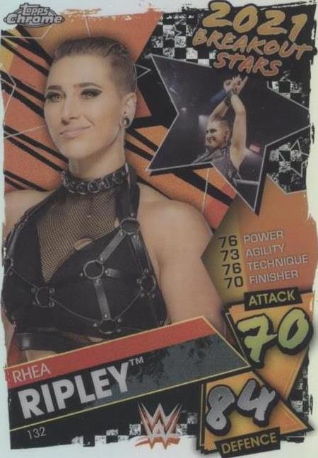 2021 Topps Chrome WWE Slam Attax - Rhea Ripley #132 Refractor for sale ...