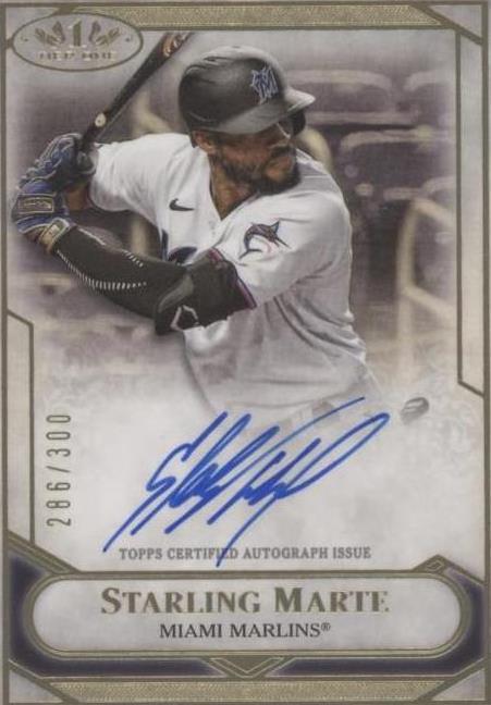 2021 Topps Tier One - Tier One Talent Autographs Starling Marte #T1TA ...