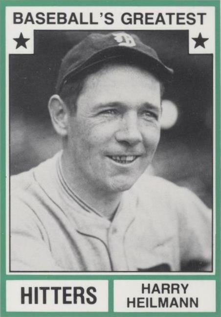 1982 TCMA Baseball's Greatest - Hitters Harry Heilmann #1982-20 White ...
