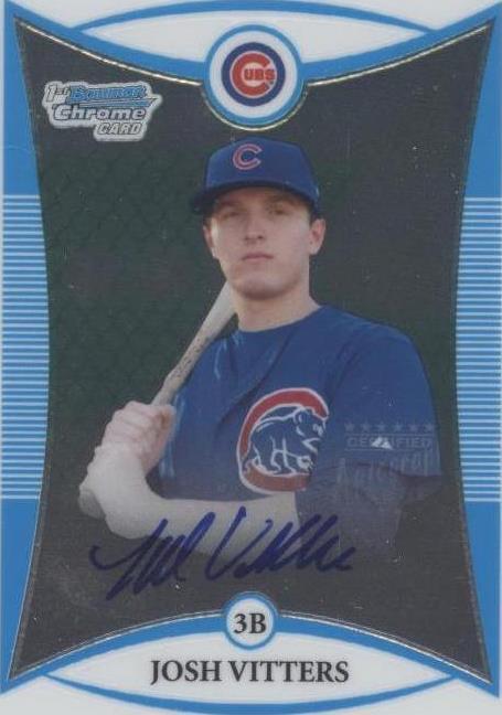 2008 Bowman Chrome - Prospects Prospect Autographs #BCP115 Josh Vitters ...