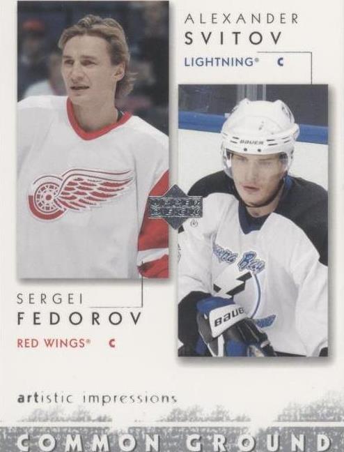 2002-03 Upper Deck Artistic Impressions - Common Ground #CG16 Sergei Fedorov, Alexander Svitov ...