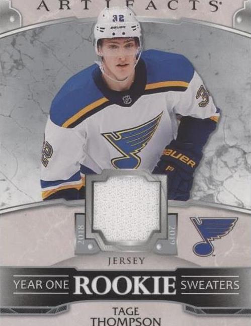 2019-20 Upper Deck Artifacts - Year One Rookie Sweaters Tage Thompson # ...