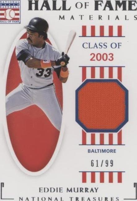 2021 Panini National Treasures - Hall of Fame Materials Eddie Murray # ...