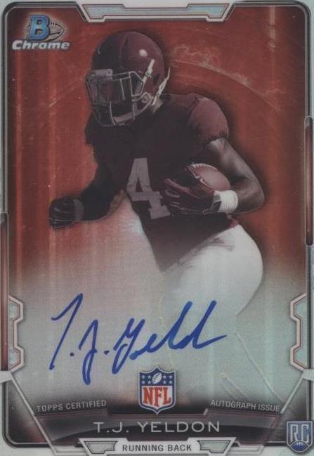 2015 Bowman - Chrome Rookie Autographs T.J. Yeldon #RCRA-TY Refractor ...