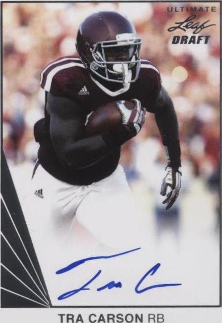 2016 Leaf Ultimate Draft - 1990 Leaf Autographs #BA-TC1 Tra Carson (AU ...