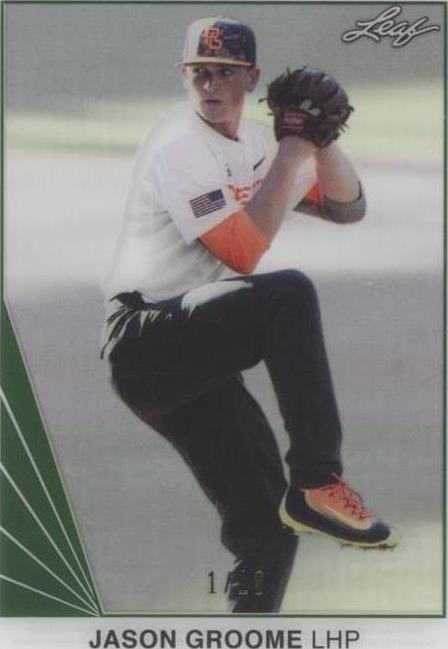 2016 Leaf Clear Retro Acetate - Green Jason on Card #13 Jay Groome /10 ...