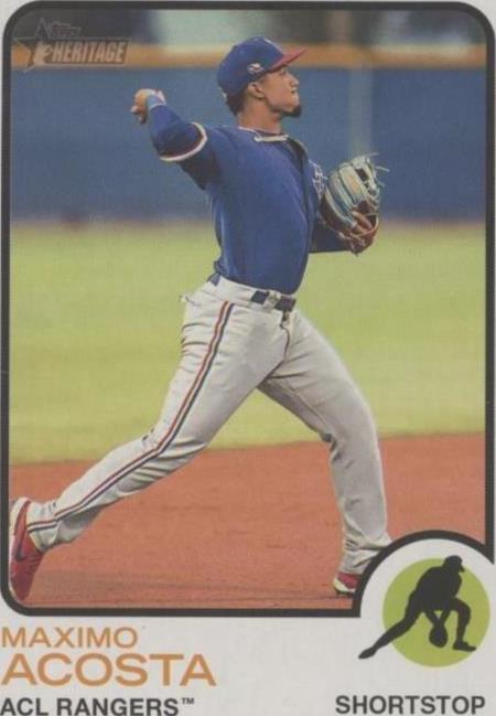 2022 Topps Heritage Minor League Edition - #92 Maximo Acosta (RC) for ...