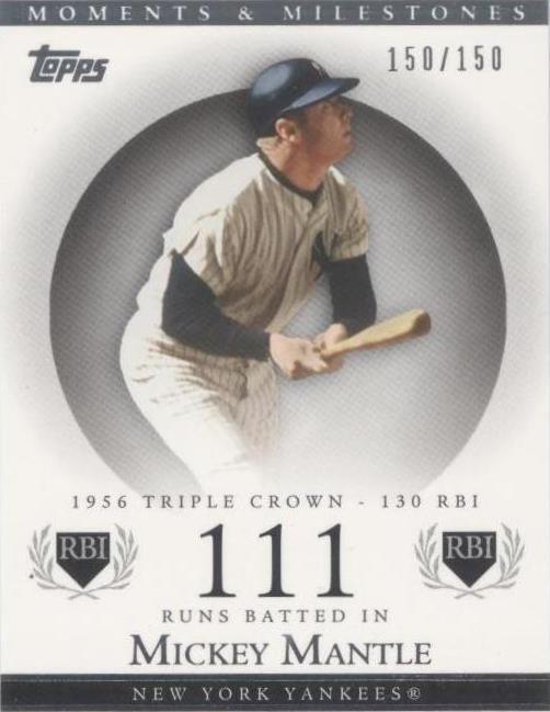 2007 Topps Moments & Milestones - 1956 Triple Crown - 130 RBI #164-111 ...