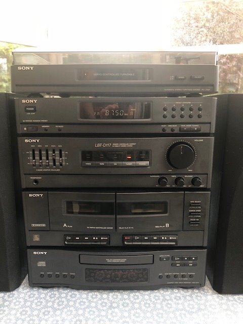 Sony LBT-D117 1980s COMPACT HI FI STEREO SYSTEM WITH TURNTABLE AM/FM ...