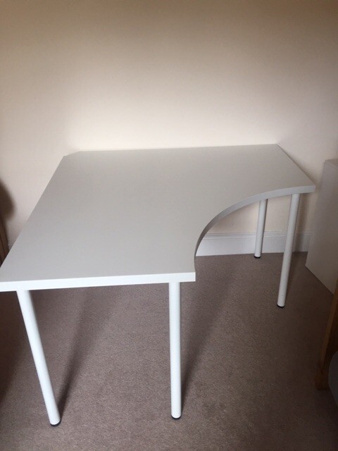 Kitchen Furniture 120x120 cm Corner table top white IKEA LINNMON Tables