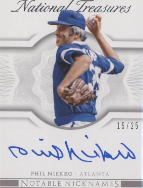 2015 Panini National Treasures - Notable Nicknames #98 Phil Niekro /25 ...