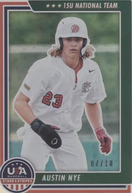 2022 Panini USA Baseball Stars & Stripes - Stars Platinum #80 Austin ...