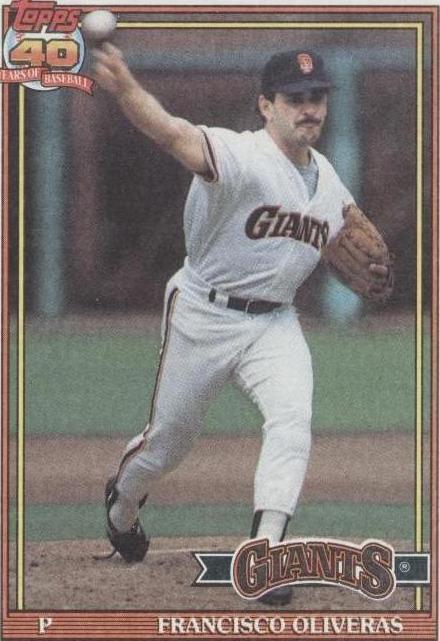 1991 Topps - Francisco Oliveras #52 B* Before Copyright; Barely Visible ...