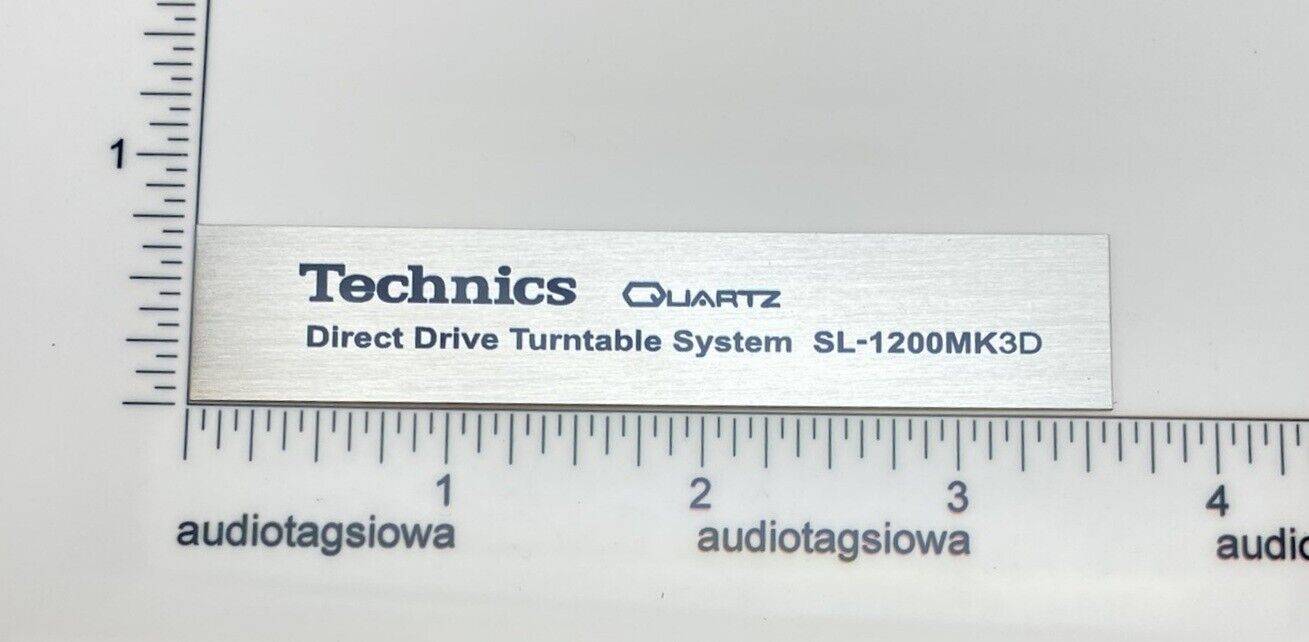 Technics SL-1200MK3D Turntable Replacement Badge Custom Made Technics SL-1200MK3D Turntable Replacement Badge Custom Made