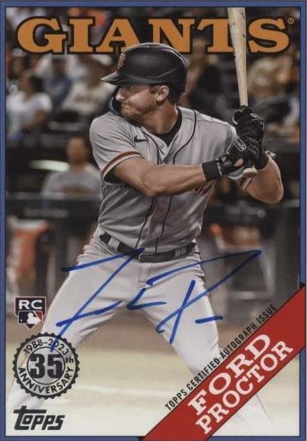 2023 Topps Series 2 - 1988 Topps Baseball Autographs Ford Proctor #88BA ...