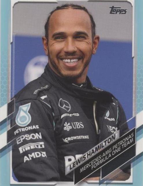 2021 Topps Formula 1 - F1 Drivers Aqua #50 Lewis Hamilton /199 for sale ...