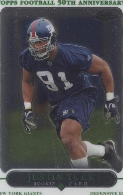 2005 Topps Chrome - Justin Tuck #231 (RC) for sale online | eBay