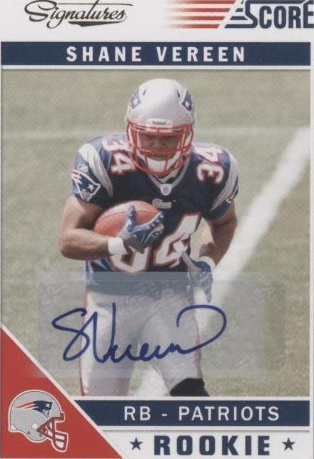 2011 Score - Rookie Shane Vereen #388 Signatures (AU, RC) for sale ...