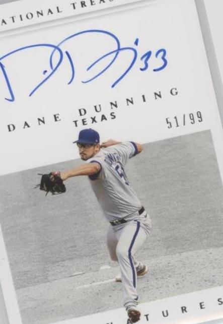 2021 Panini National Treasures - Retro Signatures #RS-DD Dane Dunning ...
