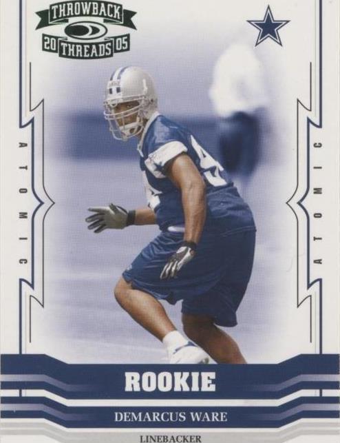2005 Donruss Throwback Threads - Rookie DeMarcus Ware #152 Atomic ...