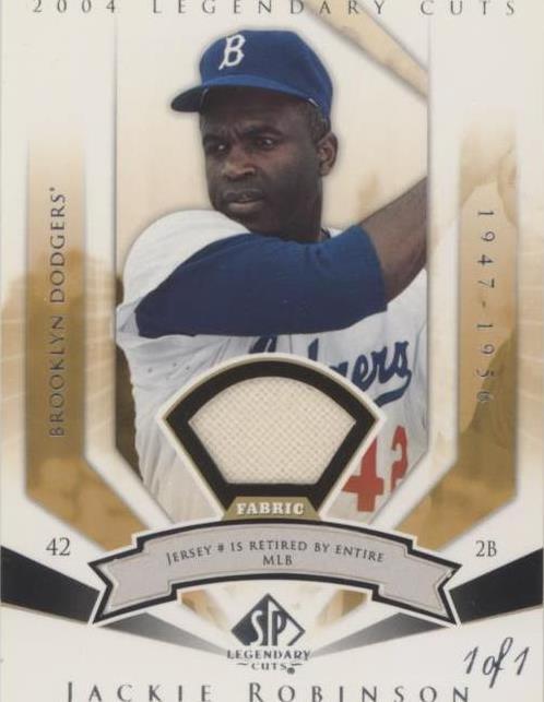 2004 SP Legendary Cuts - Significant Fact Materials #52 Jackie Robinson ...