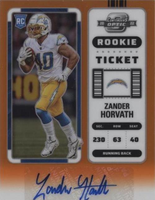 2022 Panini Contenders Optic - Rookie Ticket Autographs Zander Horvath ...
