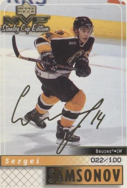 1999-00 Upper Deck MVP Stanley Cup Edition - Gold Script #17 Sergei Samsonov /100 for sale ...