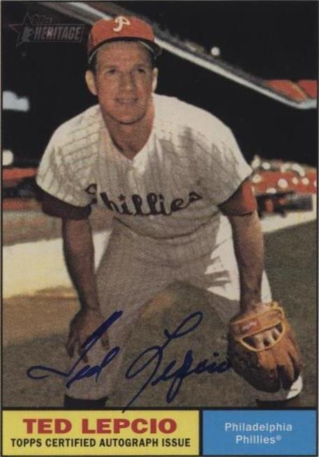 2010 Topps Heritage - Real One Autographs Ted Lepcio #ROA TL (AU) for ...