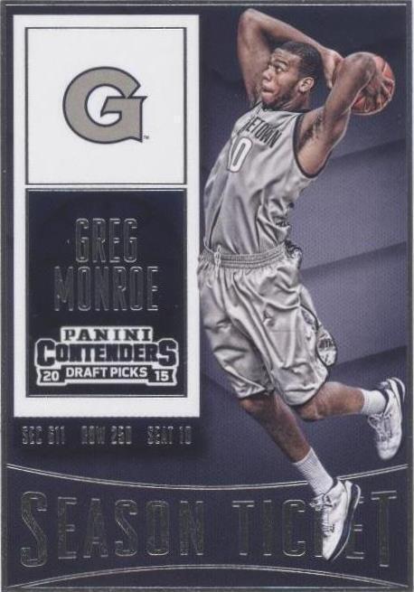 2015-16 Panini Contenders Draft Picks - Season Ticket Greg Monroe #35 ...
