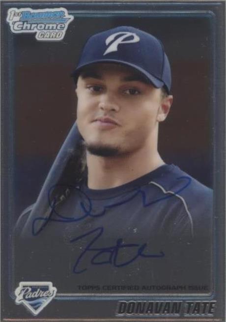 2010 Bowman Chrome - Prospects Autographs #BCP90 Donavan Tate (AU, RC ...