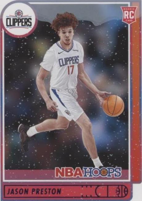2021-22 Panini NBA Hoops - Rookies Jason Preston #242 Purple Winter (RC ...