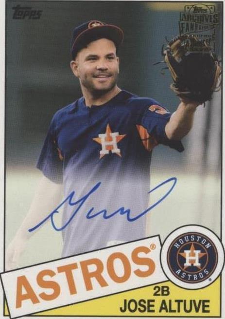 2018 Topps Archives - Fan Favorites Autographs 1985 Design Jose Altuve ...