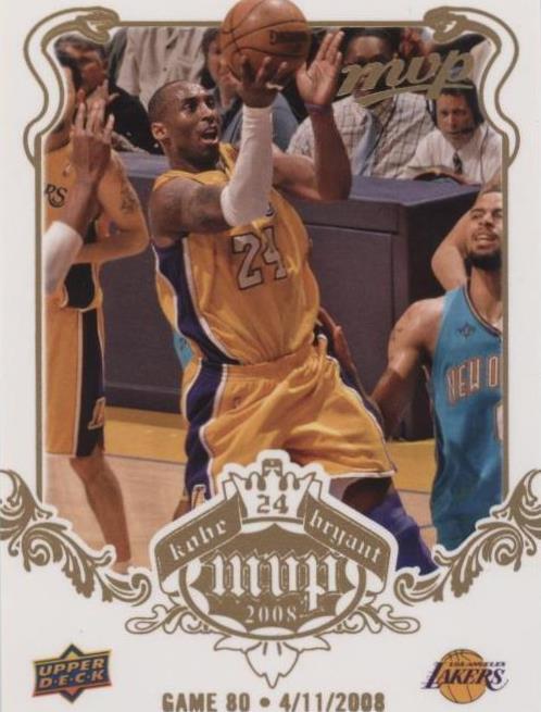 2008-09 Upper Deck MVP - Kobe Bryant MVP White Border #80 Kobe Bryant for sale online | eBay